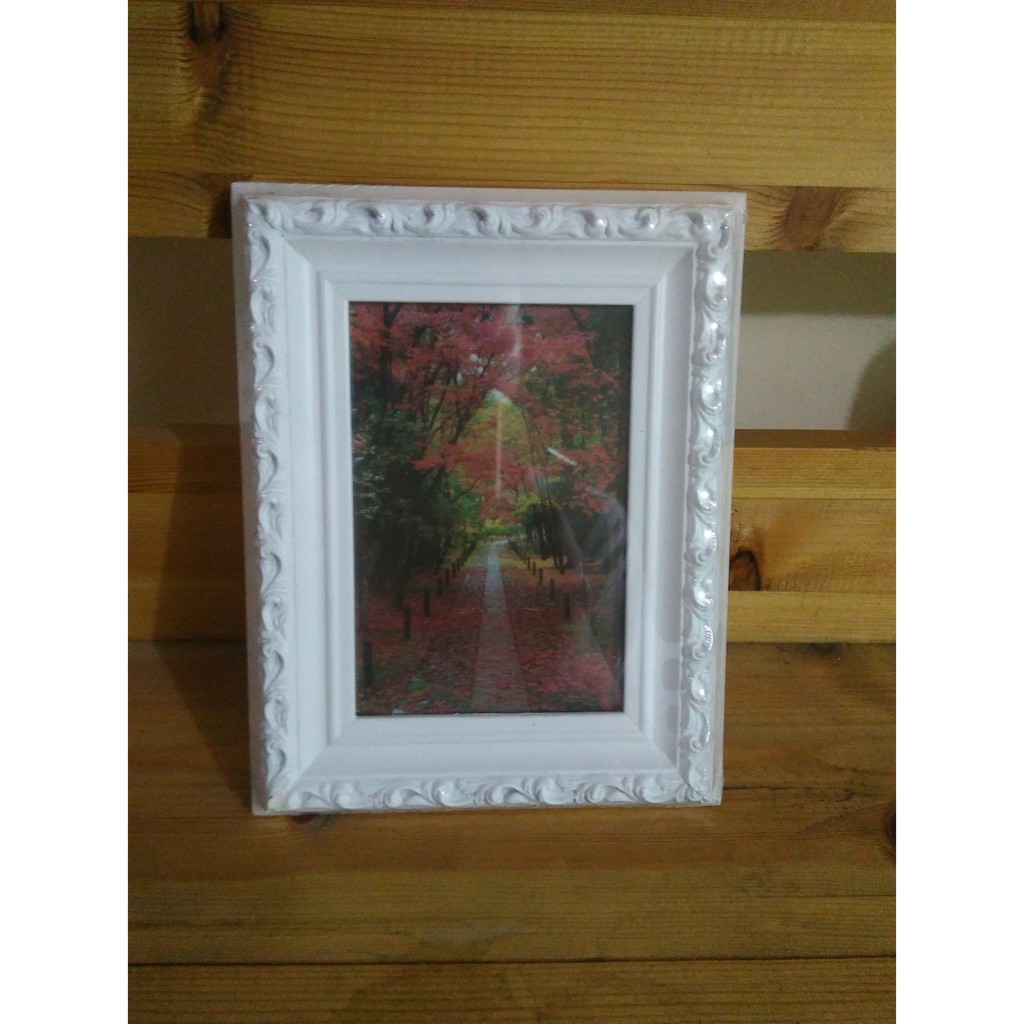 Jual Frame Foto Kayu Ukir 3R Warna Putih | Shopee Indonesia