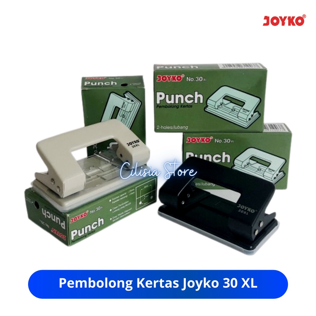 Jual Pembolong Kertas Joyko 2 Lubang 30 XL / Perforator Kecil Joyko 30 ...