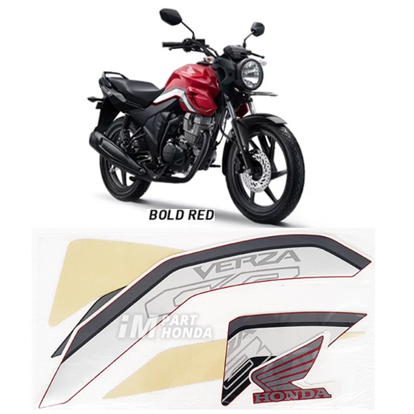 Jual Stiker CB150 Verza CW 2019 Merah Hitam Bold Red | Shopee Indonesia