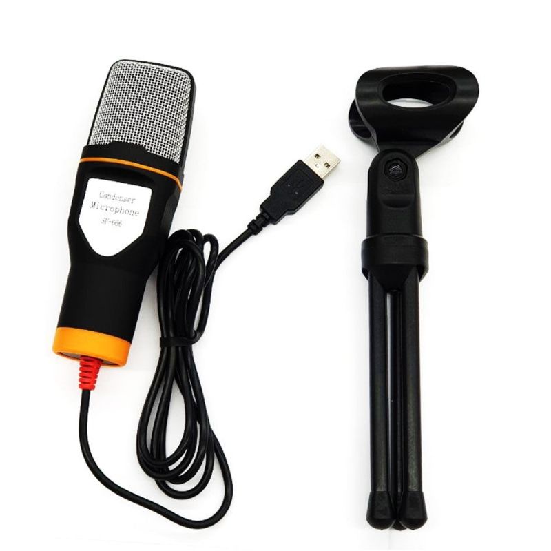 Jual Original Mic Kondenser // Microphone Fleco Free Tripod Untuk Zoom ...