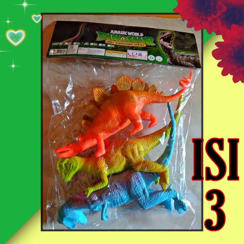 Jual Mainan Dinosaurus Besar Bahan Karet Ukuran Jumbo Isi 3 pcs ...