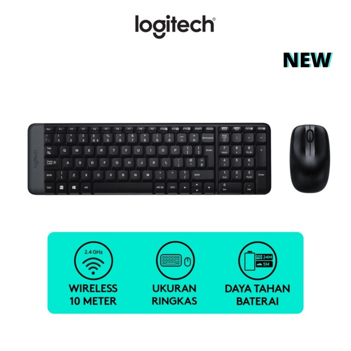 Jual Logitech MK215 Combo Keyboard dan Mouse Wireless Compact Original ...