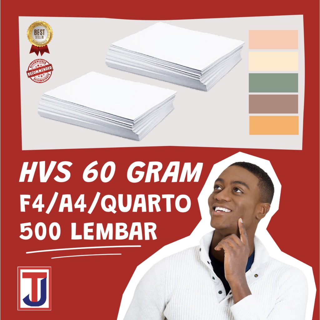 Jual KERTAS HVS 60 GRAM Folio F4/A4/Quarto/Kuarto Merek RAP isi 500 ...