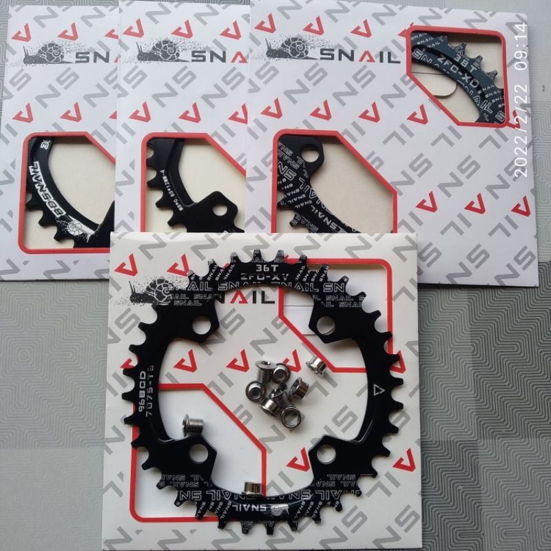 Jual Chainring Snail 32T 34T 36T BCD 96 BCD simetris narrow wide untuk single chairing sepeda ...