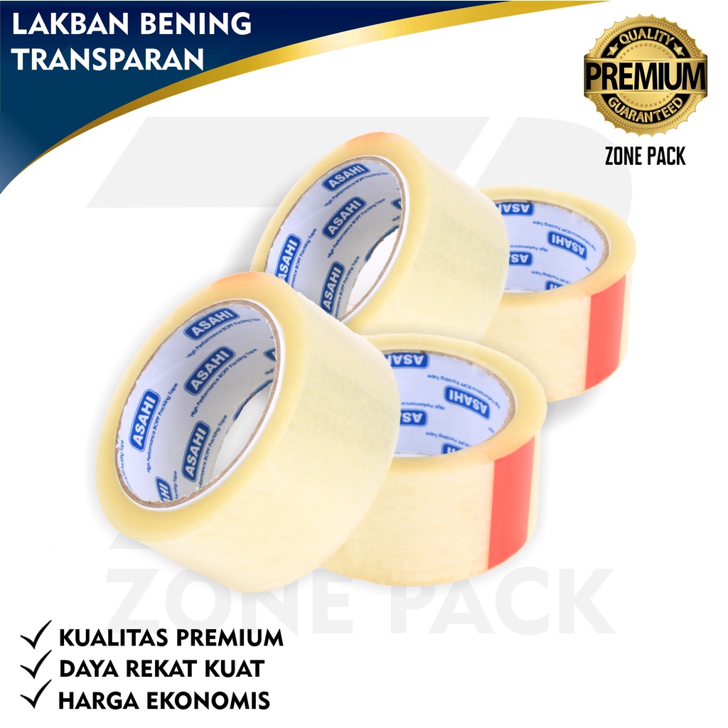 Jual Lakban Bening Tebal | Selotip Bening Besar 100 Yard & 45 Yard | Solasi Bening Besar Murah ...