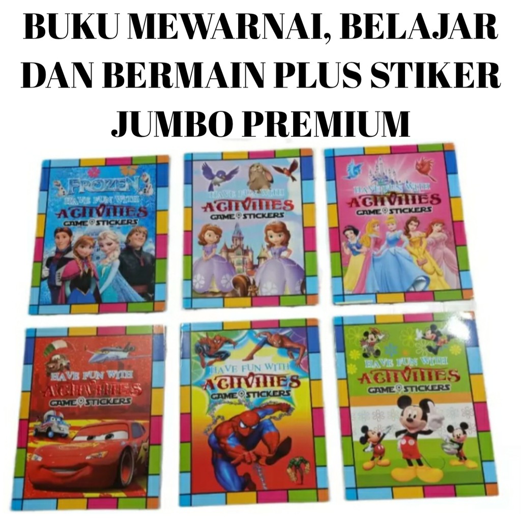 Jual Buku Mewarnai, BELAJAR DAN BERMAIN Anak Plus Stiker / COLORING ...