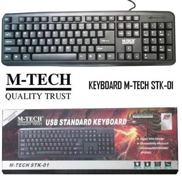 Jual KEYBOARD KABEL USB M TECH STK-01 UNTUK PC LAPTOP ORIGINAL | Shopee Indonesia