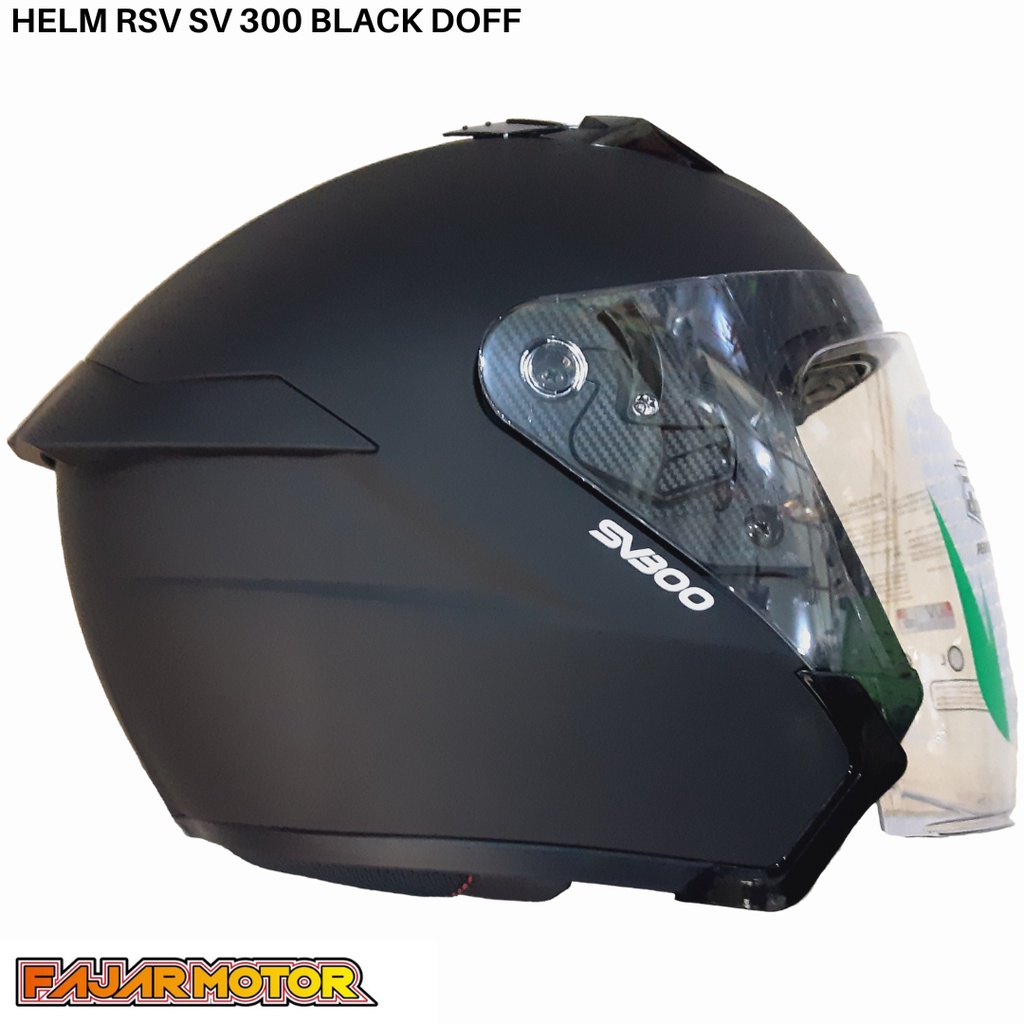 Jual HELM RSV SV300 BLACK DOFF DOUBLE VISOR SV 300 | Shopee Indonesia