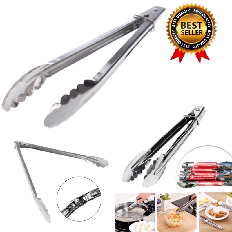 Jual Capitan Gorengan Tahan Panas Stainless Steel Kecil Panjang Cepitan ...