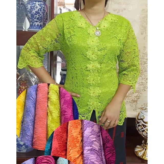Jual brokat kebaya / atasan kebaya / brukat catton/ brokat katun ...