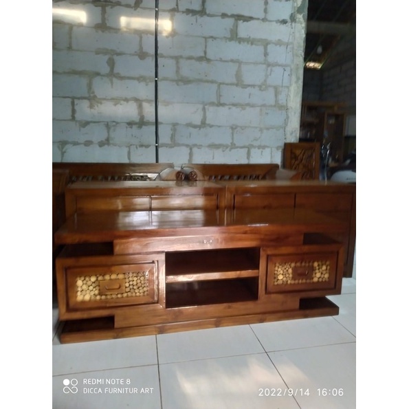 Jual buffet bufet bifet tv meja tv kayu jati minimalis antik jepara mebel laci 2 murah/ PROMO ...