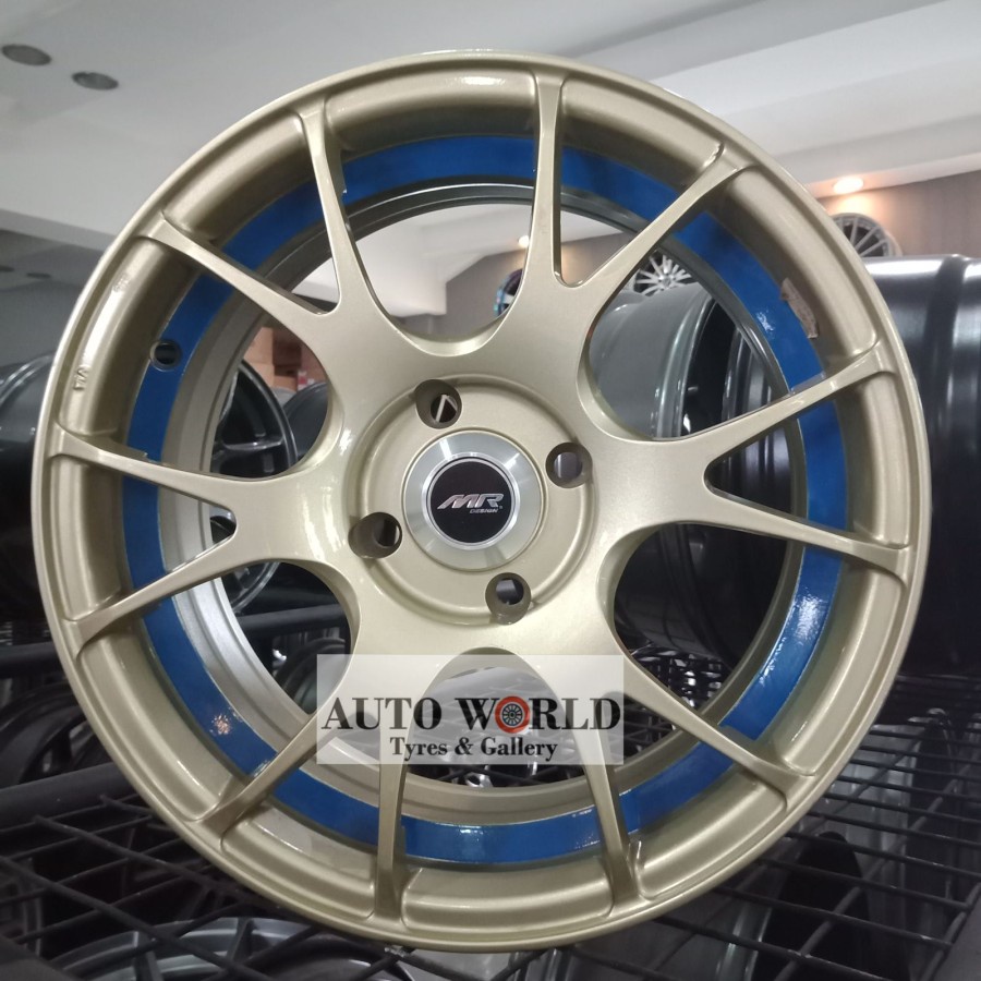 Jual Velg Rep MR362 Gold Ring 15 PCD 4x100 | Shopee Indonesia