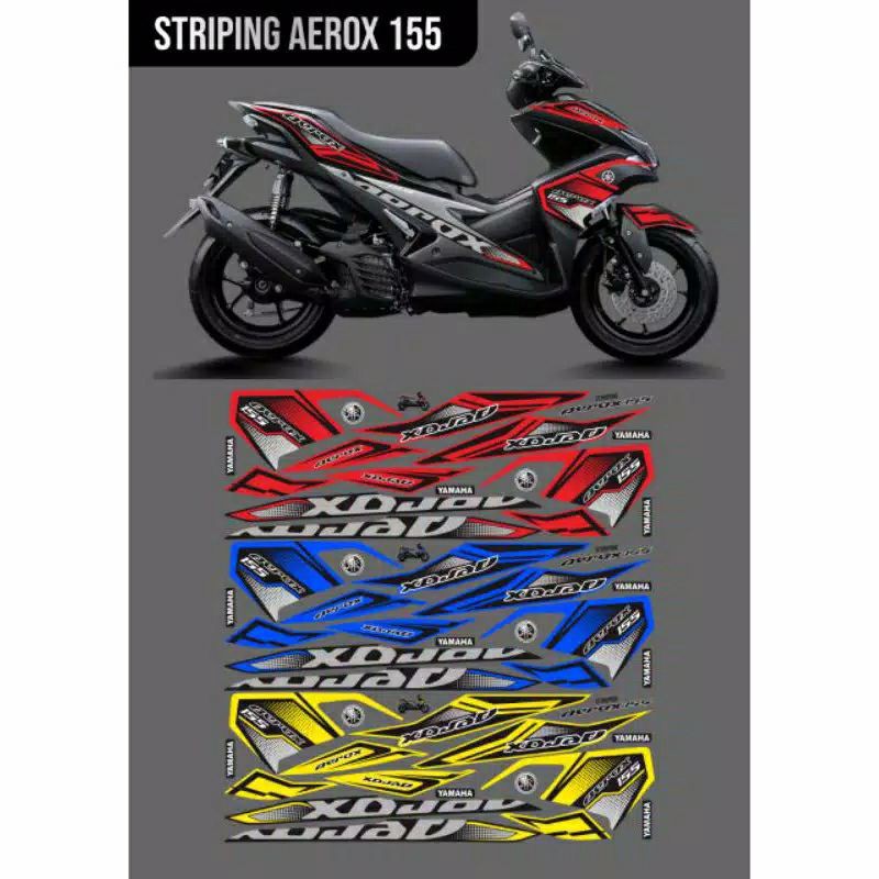 Jual Decal Striping Stiker Aerox 155 - Stiker List Variasi Yamaha Aerox ...