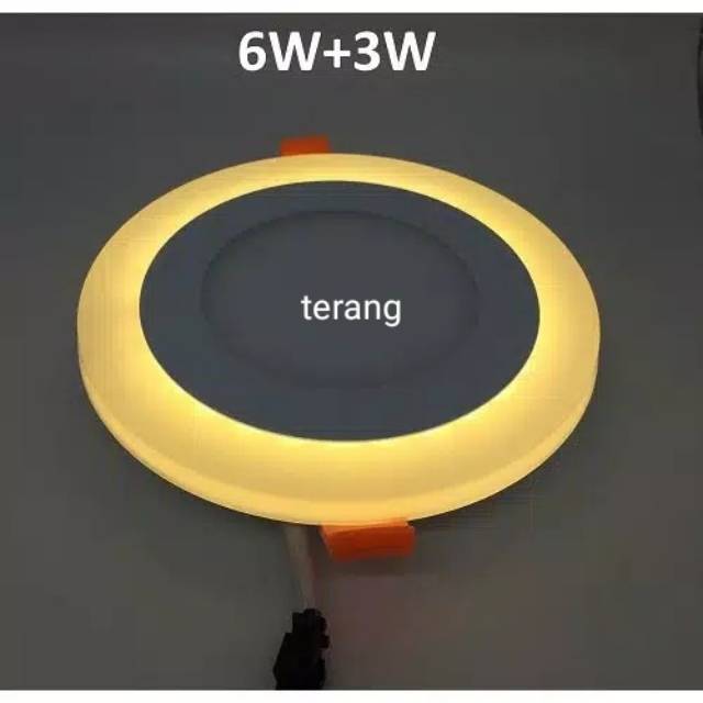 Jual Panel Led 2 Warna 6 wt Putih + 3 wt Kuning Inbouw | Shopee Indonesia