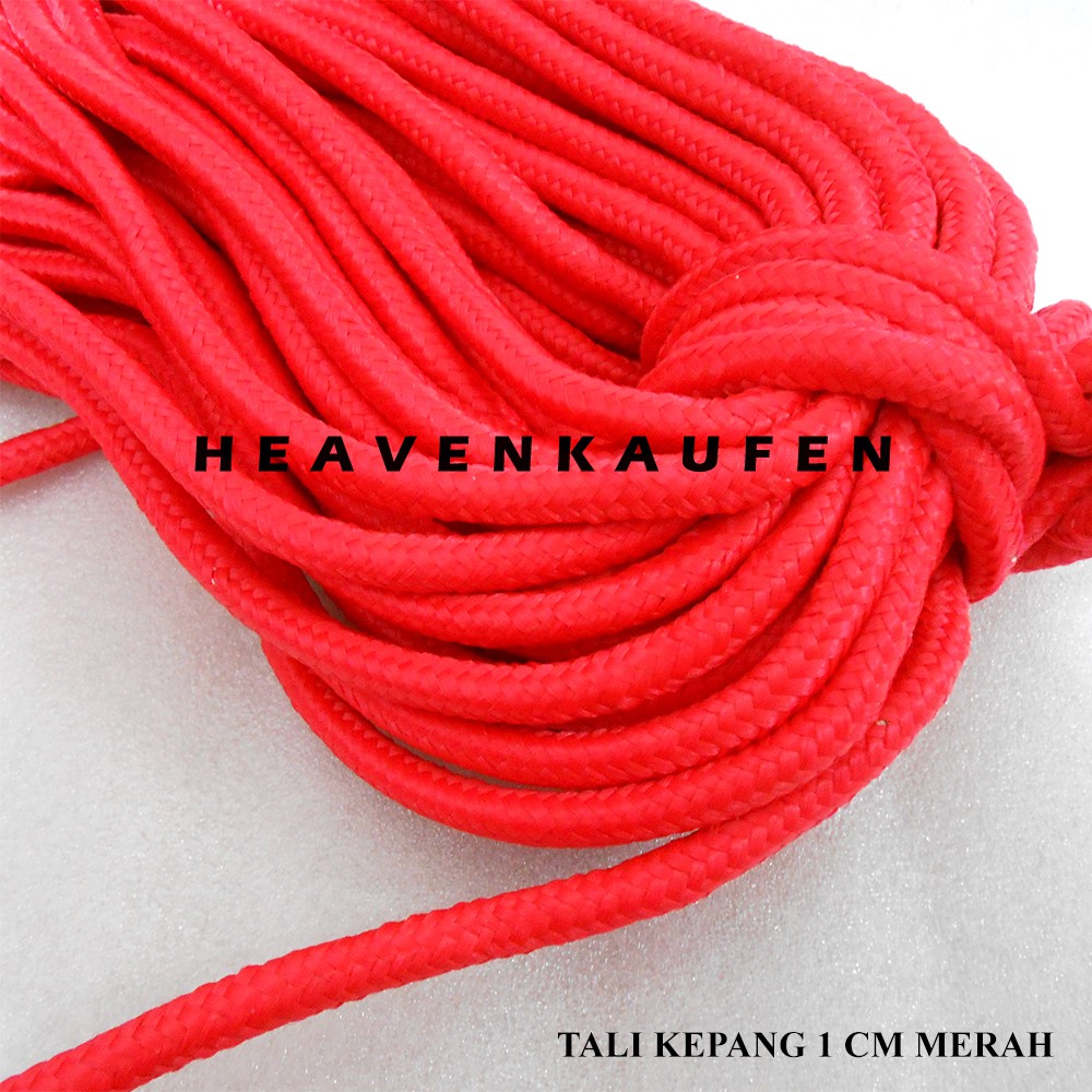 Jual Tali Kepang Sumbu Diameter 1 cm Warna Merah Untuk Tali Tas Serut ...