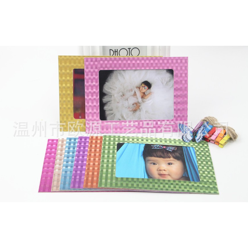 Jual Frame Foto Kotak Dan Blink-Blink Metalic Warna-Warni 5" | Shopee ...