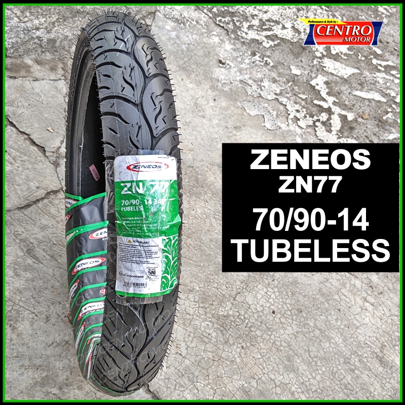 Jual Ban ZENEOS ZN77 70/90-14 TUBELESS.Ban Depan MIO,MIO-J,M3 | Shopee ...