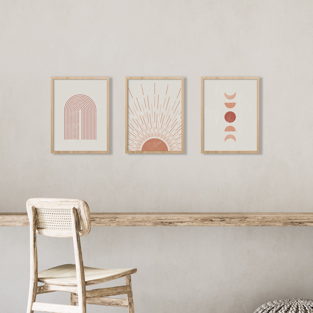 Jual Poster House Frame Poster Boho Contemporary Art Series Premium ...