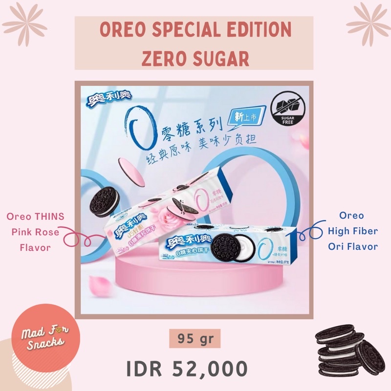 Jual [BUY 1 GET 1] - Oreo Special Edition Zero Sugar (Oreo Thins Pink ...
