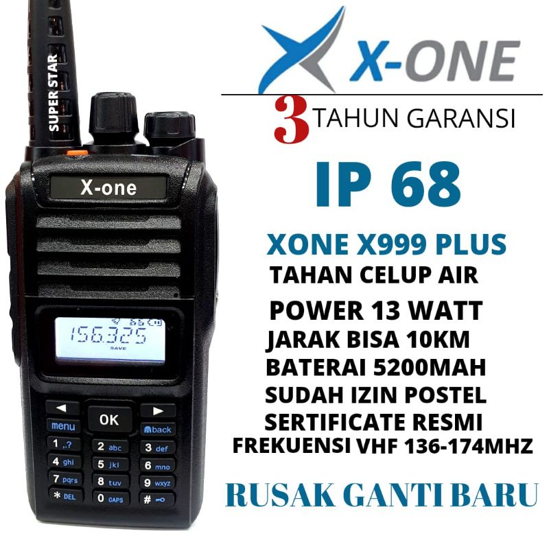 Jual HT X ONE X999 PLUS 13WATT ANTI AIR IP68 | Shopee Indonesia