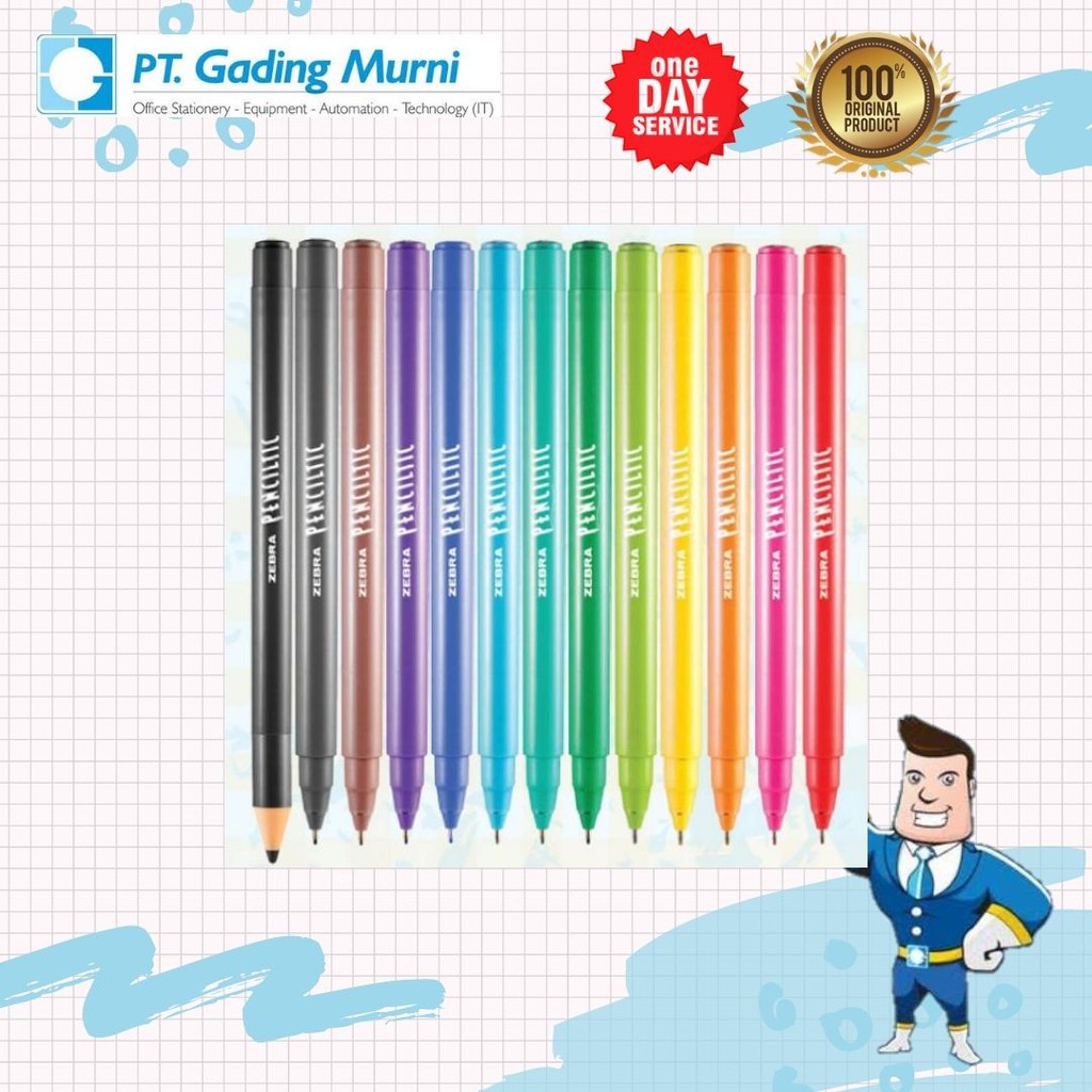Jual ZEBRA PENCIL TIC PULPEN BALLPOINT WARNA | Shopee Indonesia