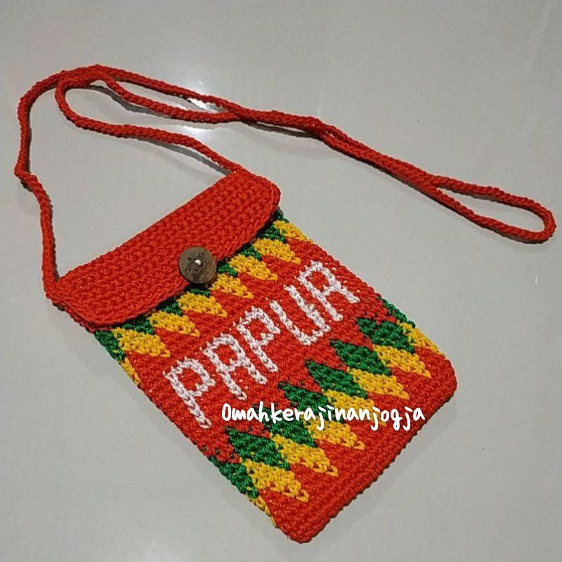 Jual tas rajut papua , tas noken papua , tas nilon emas papua | Shopee ...