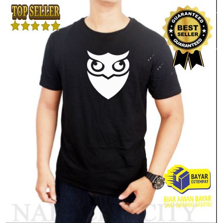 Jual GM-COD Baju kaos Burung Hantu lengan pndk , motip sablon, bahan ...
