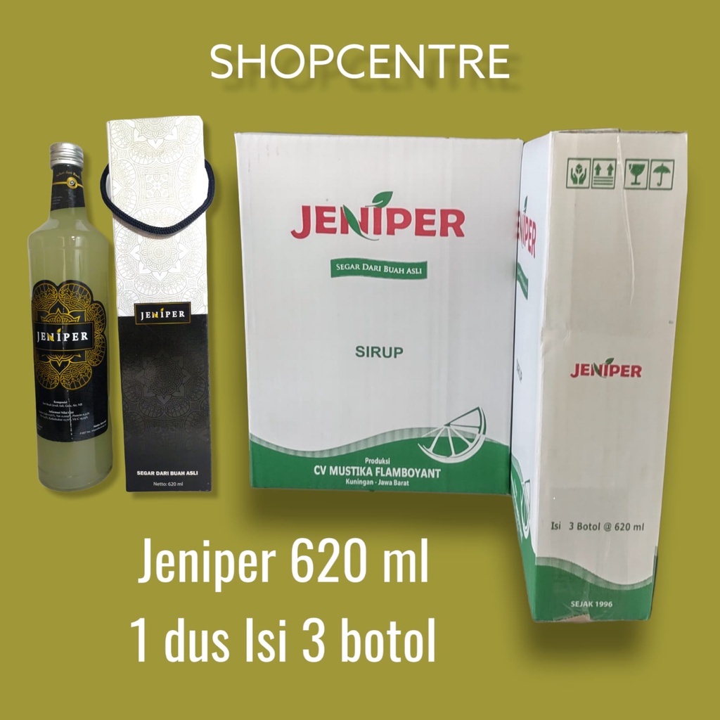 Jual JENIPER sirup jeruk nipis peras Asli 620ml 1 dus isi 3 botol ...
