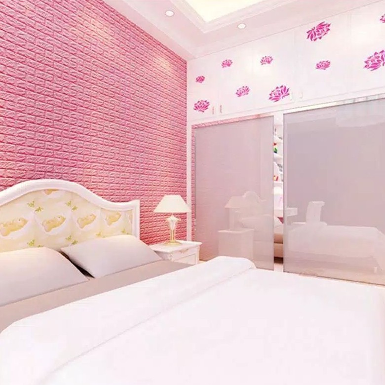 Jual WALLPAPER 3D FOAM BUSA MODEL BATU BATA TEBAL DAN LENGKET Uk 70 x ...
