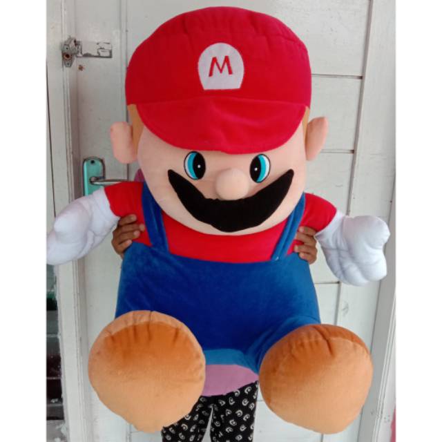 Jual BONEKA MARIO BROS DOLL JUMBO BESAR GIANT TOPI KARAKTER MAINAN ANAK ...