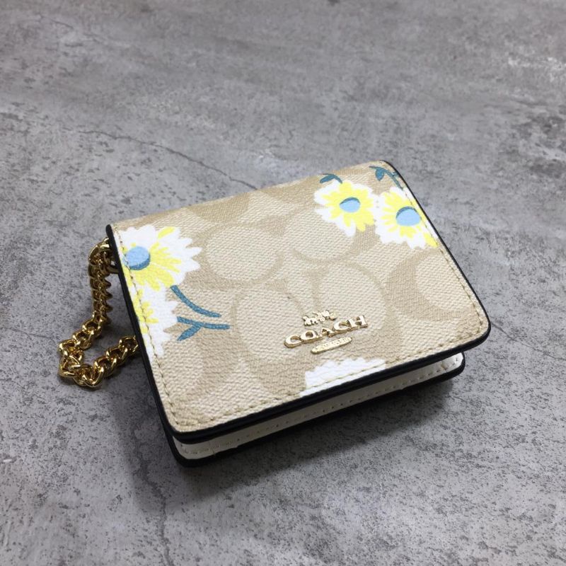 Jual COACH Mini Wallet in Signature With Daisy Print | Shopee Indonesia