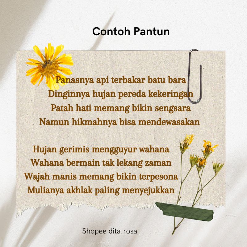 Jual Jasa penulisan pantun | Shopee Indonesia