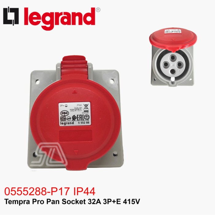 Jual LEGRAND P17 IP44 TEMPRA PRO PAN SOCKET 32A 3P+E 415V | Shopee Indonesia