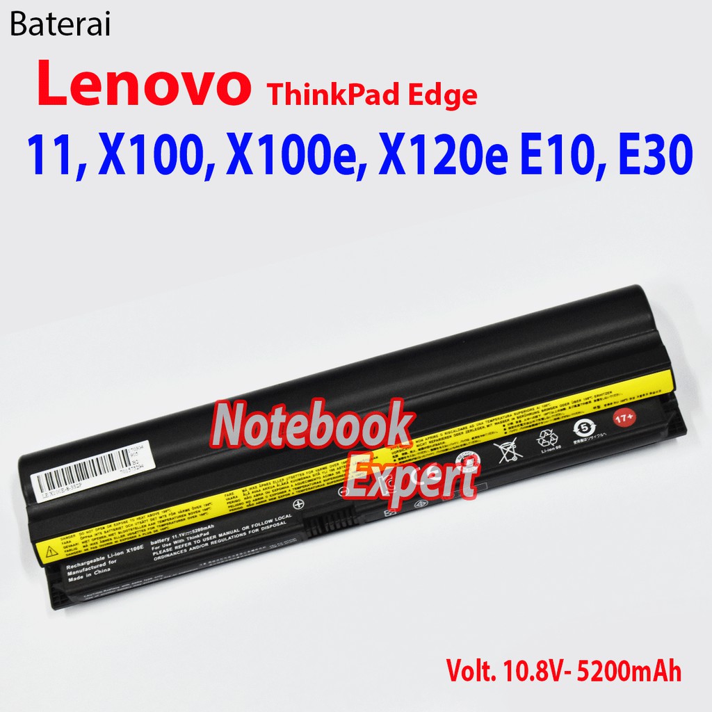 Jual Baterai Ibm Lenovo Thinkpad Edge 11, X100, X100e, X120e E10,E30 ...