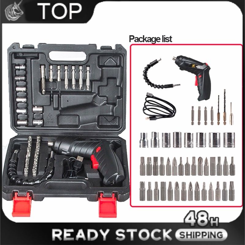 Jual Mesin Bor Cordless mini 48pcs Set 4.2 v Screwdriver Baterai ...