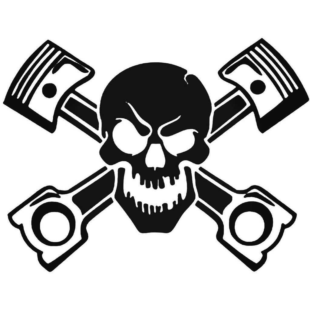 Jual Stiker Sticker Cutting Tengkorak Skull Seker Piston Keren 11 ...