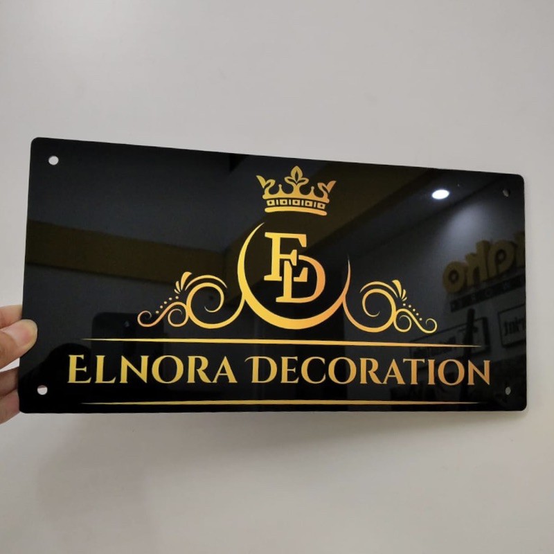 Jual Acrylic Logo Sign Board Papan Nama Akrilik Ukuran 10x30cm ...