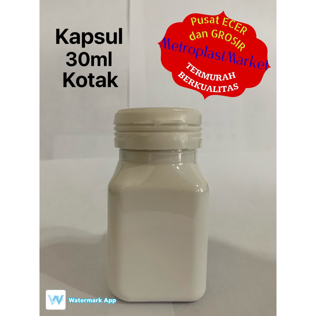Jual Botol kapsul 30 60 bulat putih tablet 30 60 vitamin 30 botol obat ...