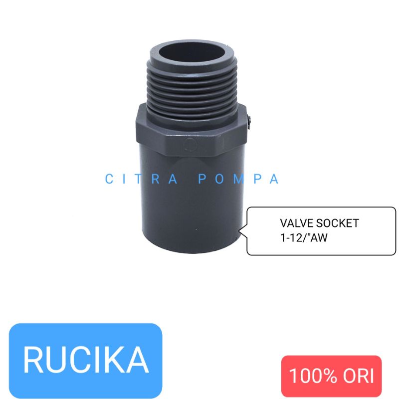 Jual RUCIKA 1.1/2" AW VALVE SOCKET / SOK DRAT LUAR /SDL 1.1/2" AW ...