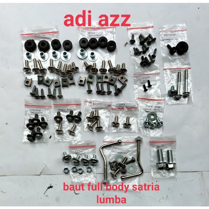 Jual baut baud mur skrup karet bosh full body satria 2tak lumba ru ...