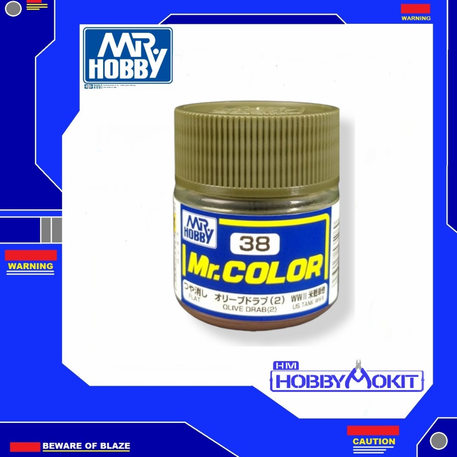 Jual C38 OLIVE DRAB (2) - MR HOBBY GSI CREOS - MR COLOR | Shopee Indonesia
