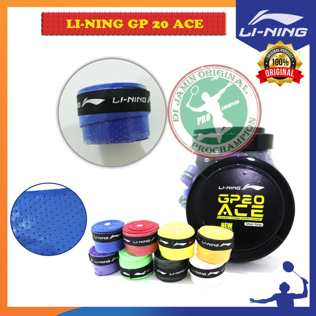 Jual LINING GP20 Ace Gp 20 Ace Over Grip Badminton Original | Shopee ...