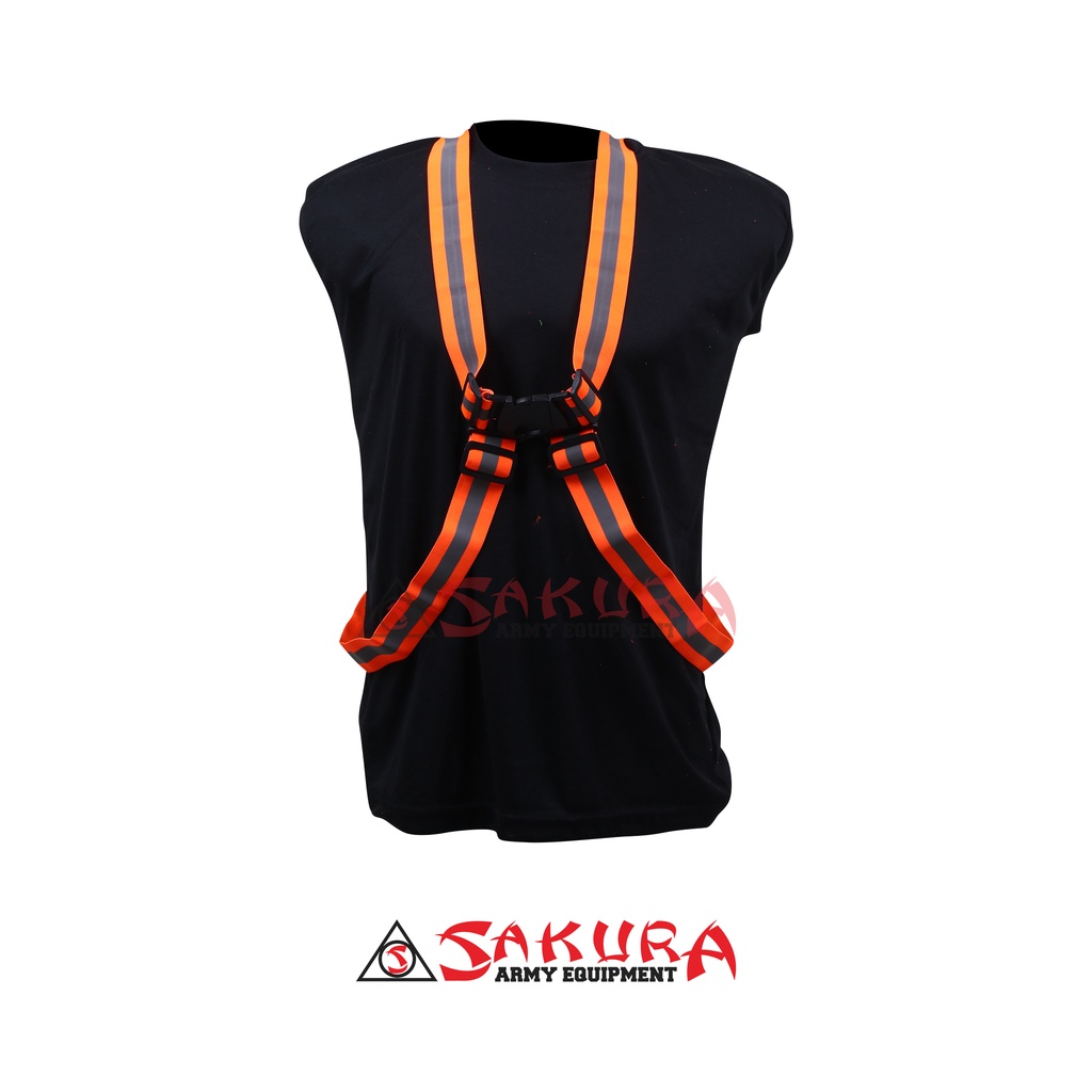 Jual Rompi Reflektor Sabuk Skotlet Oren Rompi Karet Safety | Shopee ...