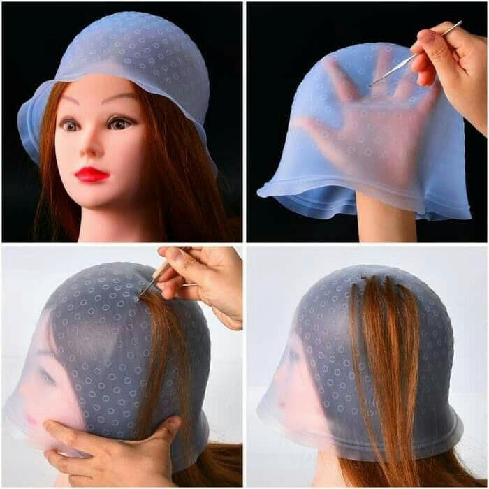 Jual VM Topi Semir Cat Rambut Silikon Kait Karet dengan Kait Logam ...