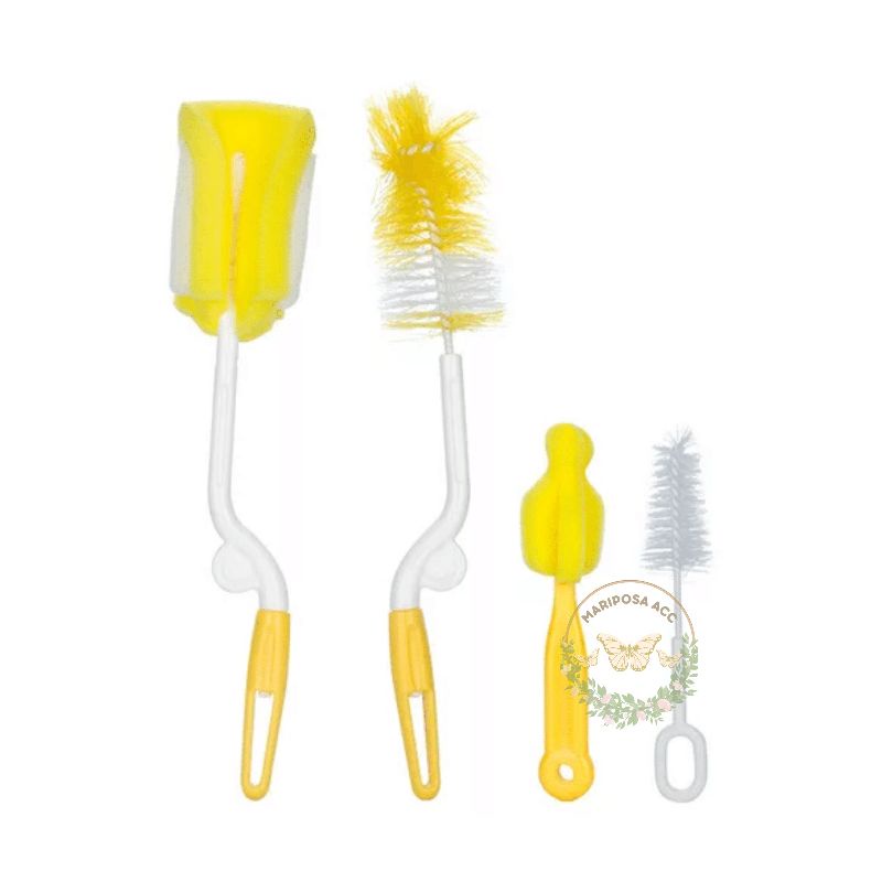 Jual (mariposa) sikat pembersih botol susu 4 in 1 / Sikat cuci botol ...