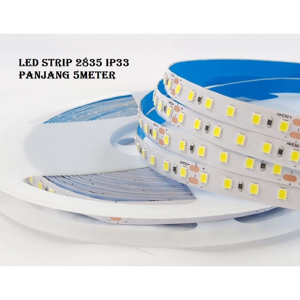 Jual Led strip flexible smd 3528 / 2835 ip33 12V (mata kecil indoor) 5 meter / 5M | Shopee Indonesia