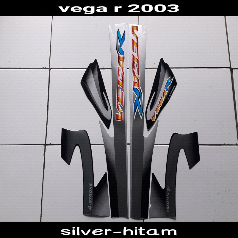 Jual stiker motor vega R 2003 silver-hitam | Shopee Indonesia