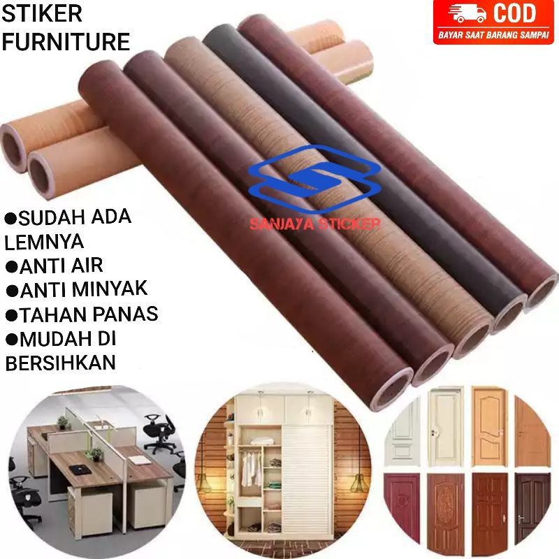 Jual STICKER MOTIF KAYU WALL STIKER MOTIF KAYU ANTI AIR DAN MINYAK ...