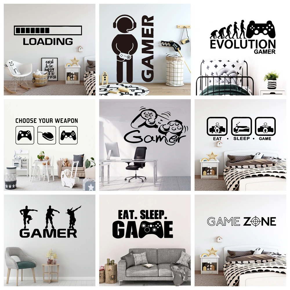 Jual Stiker Dinding Wall Sticker Permainan Gamer Dekorasi Kamar Tidur ...