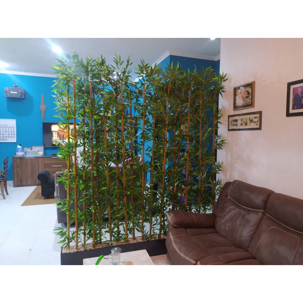 Jual Bambu Partisi T 170cm P 120cm Bambu Artificial Penyekat Pembatas ...